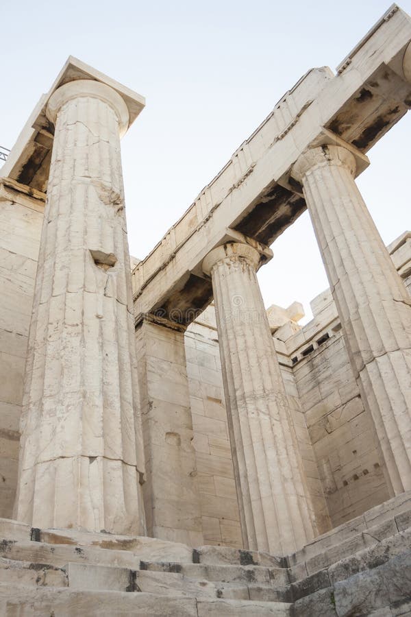 Columns in Temple of Athena Nike Stock Photo - Image of athena, temple ...
