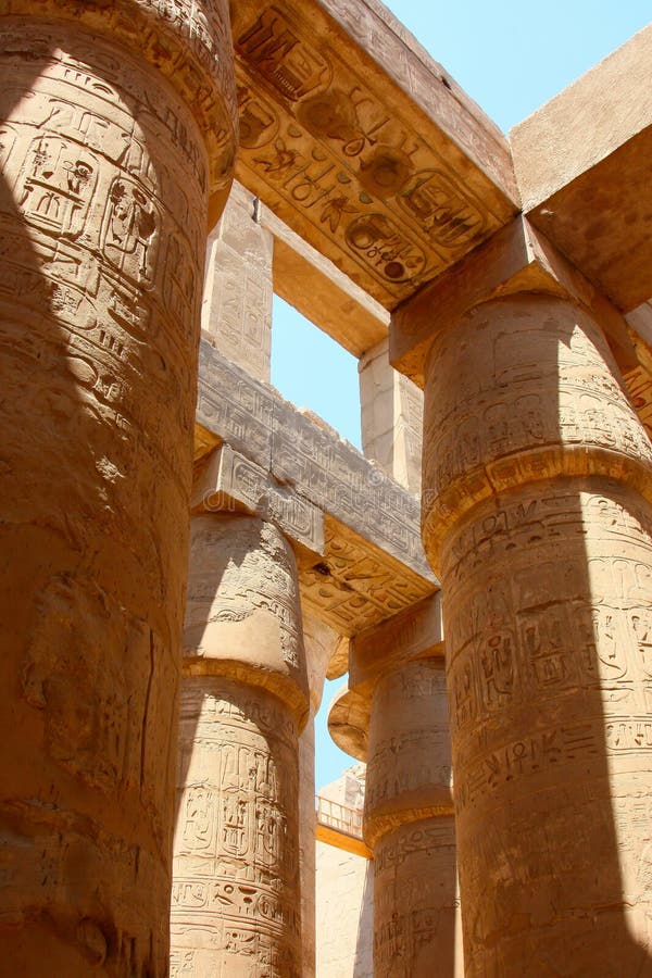 Columns of the Temple of Karnak Stock Image - Image of temples, culture ...