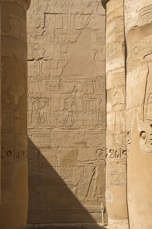 Columns of the Temples of Karnak ( Egypt) Stock Photo - Image of ...