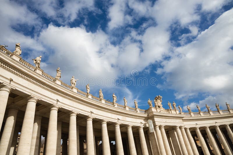 Columns of the Vatican S City, Rome Stock Image - Image of tourism ...