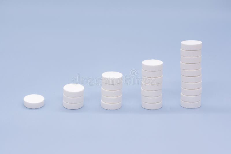 Columns with White Round Tablets, Exposed in the Form of an Ascending ...