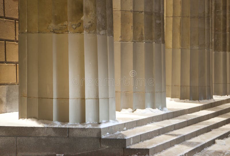 Columns in winter stock image. Image of winter, column - 17455435