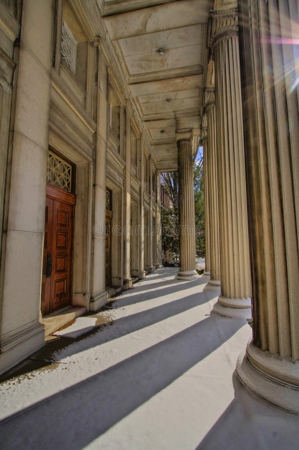 Colums stock photo. Image of path, walkway, winter, snow - 10941398