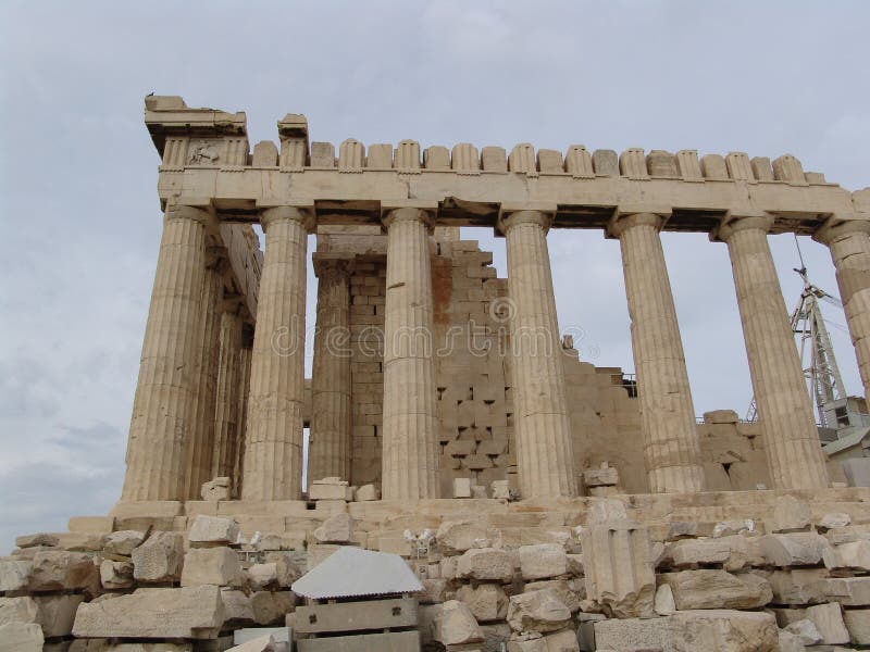 Colunas Do Partenon, Atenas, Grécia Foto de Stock - Imagem de europa, local: 56074804