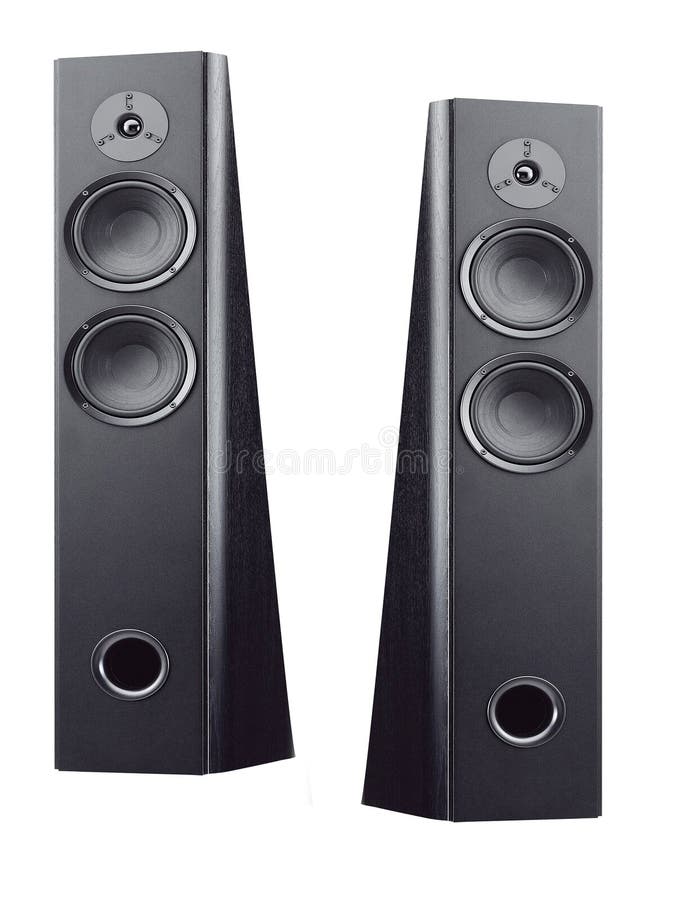 Colunas musicais isoladas imagem de stock. Imagem de digital - 67684627