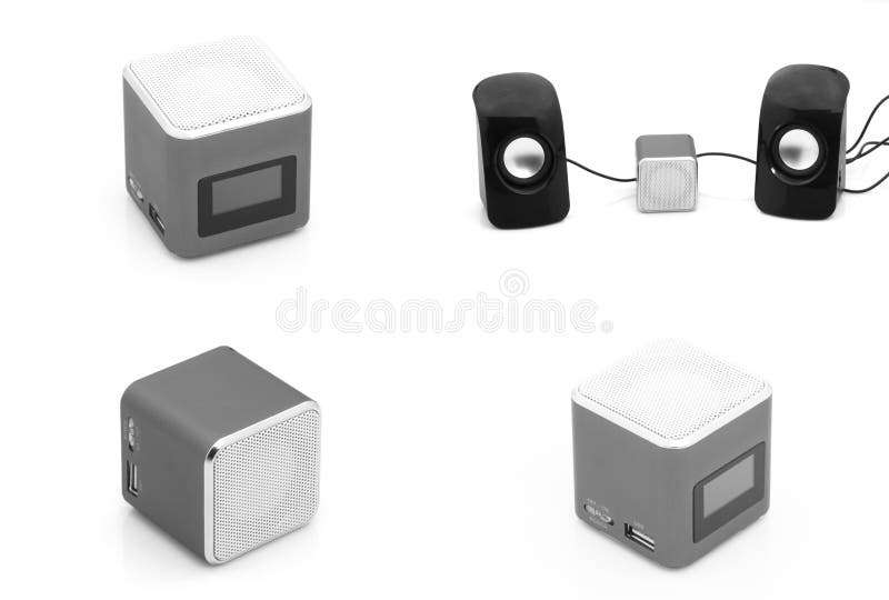 Colunas Musicais Isoladas Em Um Branco Foto de Stock - Imagem de tremor ...