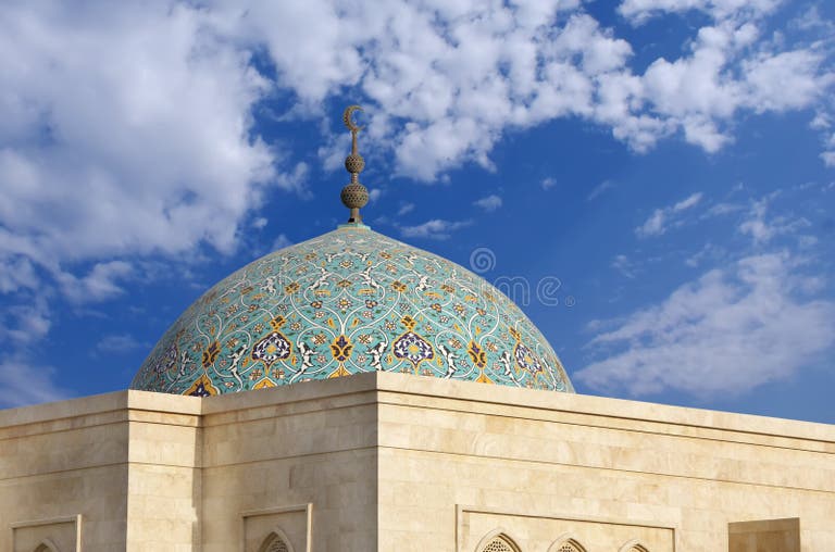 Colurful Dome of a Mosque in Bahrain Stock Photo - Image of islamic ...