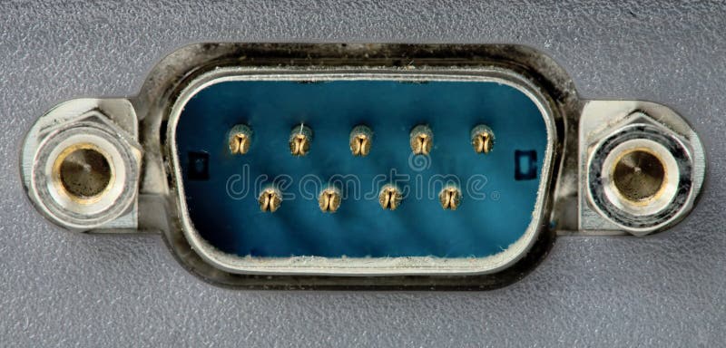 Com-port connector stock photo. Image of dark, adapter - 8251664