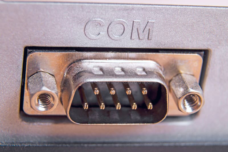 COM port connector stock photo. Image of hardware, metal - 137750842