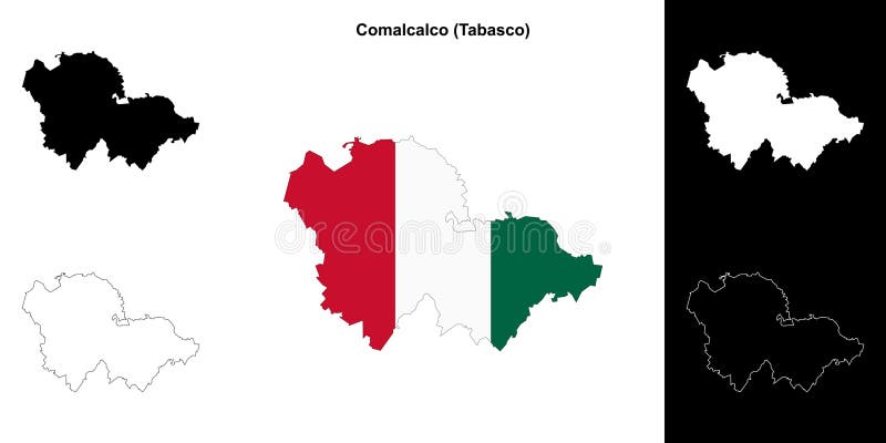 Comalcalco Outline Map Stock Illustrations – 1 Comalcalco Outline Map ...