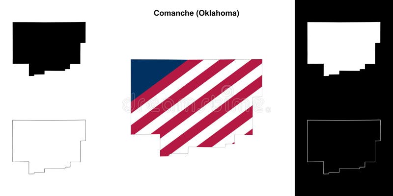 Comanche outline map stock vector. Illustration of blank - 324062333