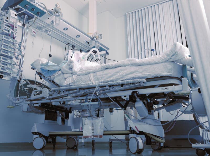 Comatose patient in ICU stock image. Image of patient - 73559771