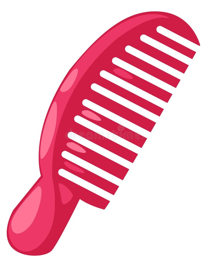 Pink comb stock vector. Illustration of brush, clipart - 25772197
