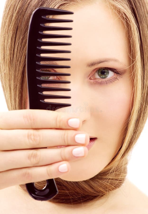 Comb stock image. Image of lady, brush, balance, beautiful - 8624293