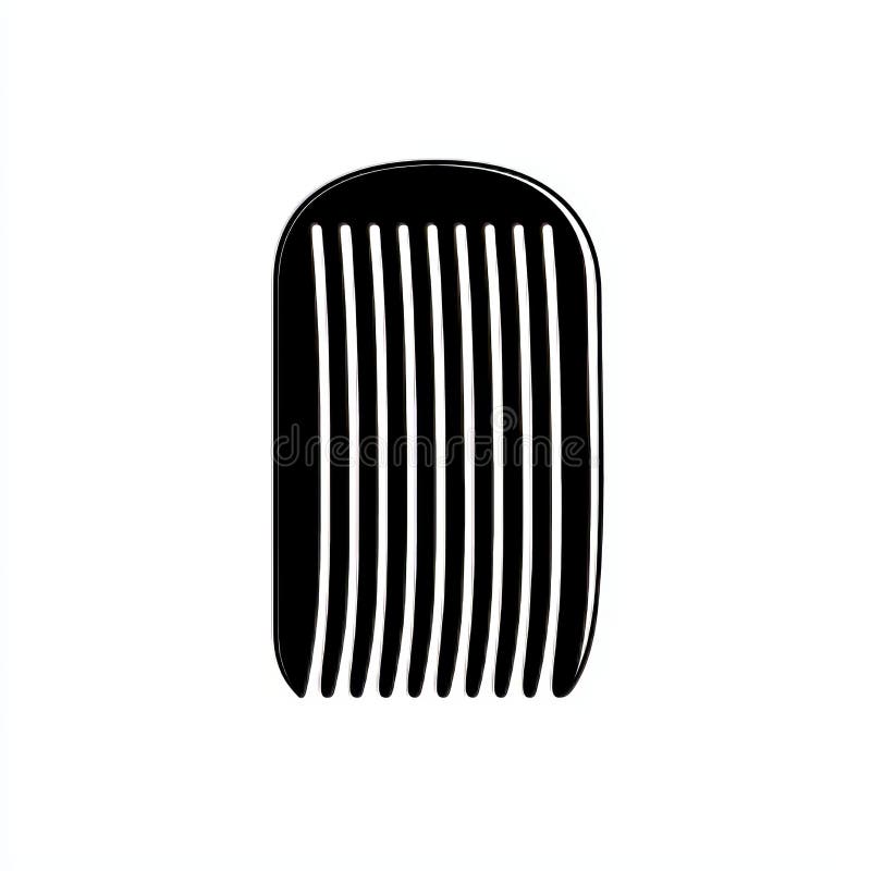 Comb Accessory Modern Illustration on White Isolated Background ...