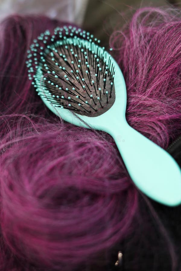 Comb on the Background of Hair, the Process of Creating a Hairstyle ...