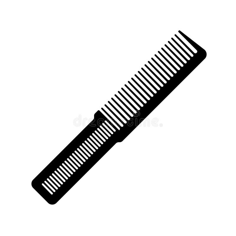 Comb Black and White Icon Design Element on Isolated White Background ...