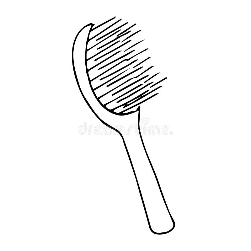 Comb Brush Vector Illustration, Hand Drawing Doodle Stock Vector ...