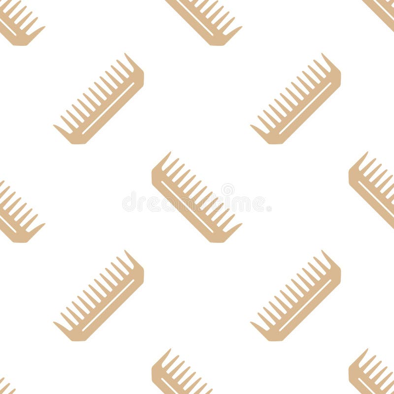 Comb Cartoon Seamless Pattern, Vector. Stock Vector - Illustration of ...