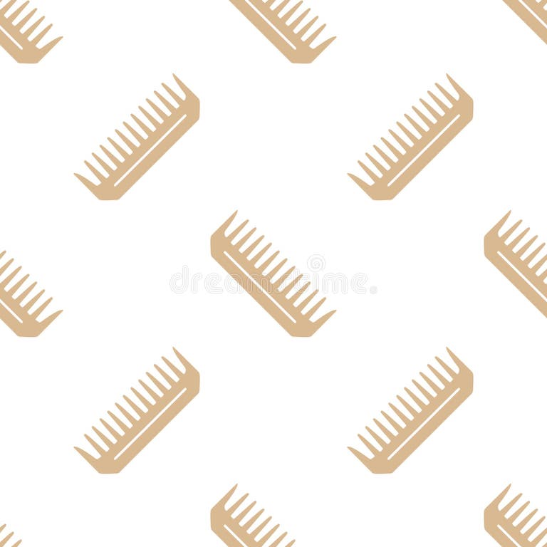 Comb Cartoon Seamless Pattern, Vector. Stock Vector - Illustration of ...