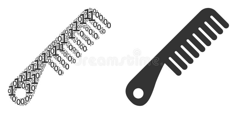 Comb Composition Of Binary Digits Stock Vector Illustration Of 6580