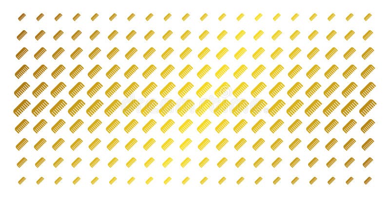 Comb Gold Halftone Grid stock vector. Illustration of array - 120348851