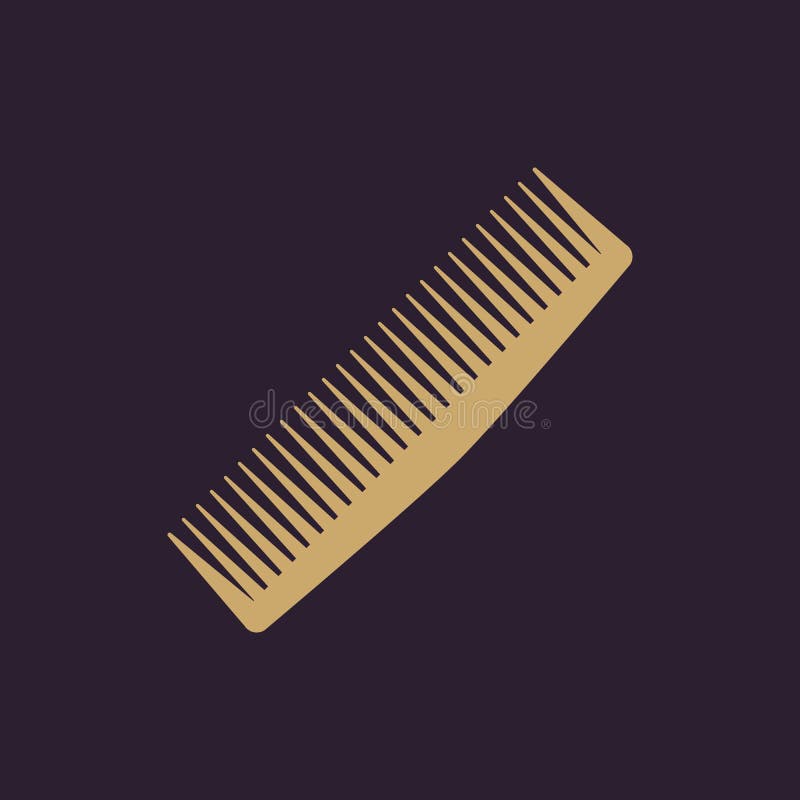 The Comb Icon. Barbershop Symbol. Flat Stock Vector - Illustration of ...