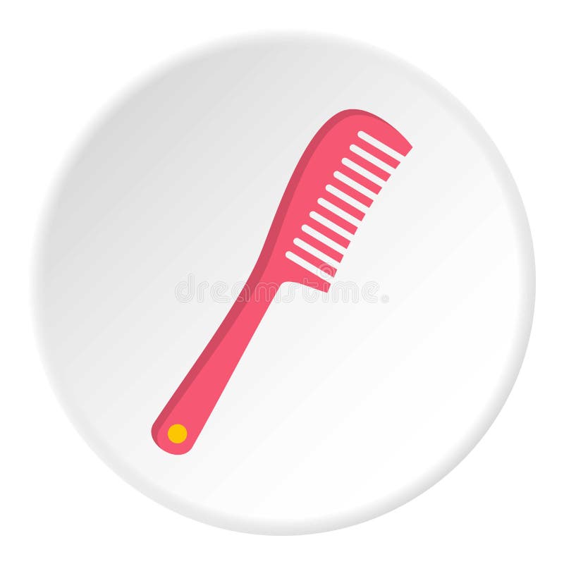 Pink Comb Brush Icon, Cartoon Style Stock Vector - Illustration of ...