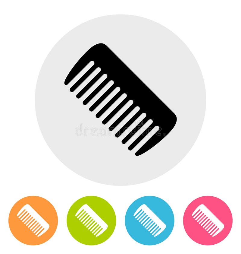 Comb icon stock vector. Illustration of handle, barber - 89447112