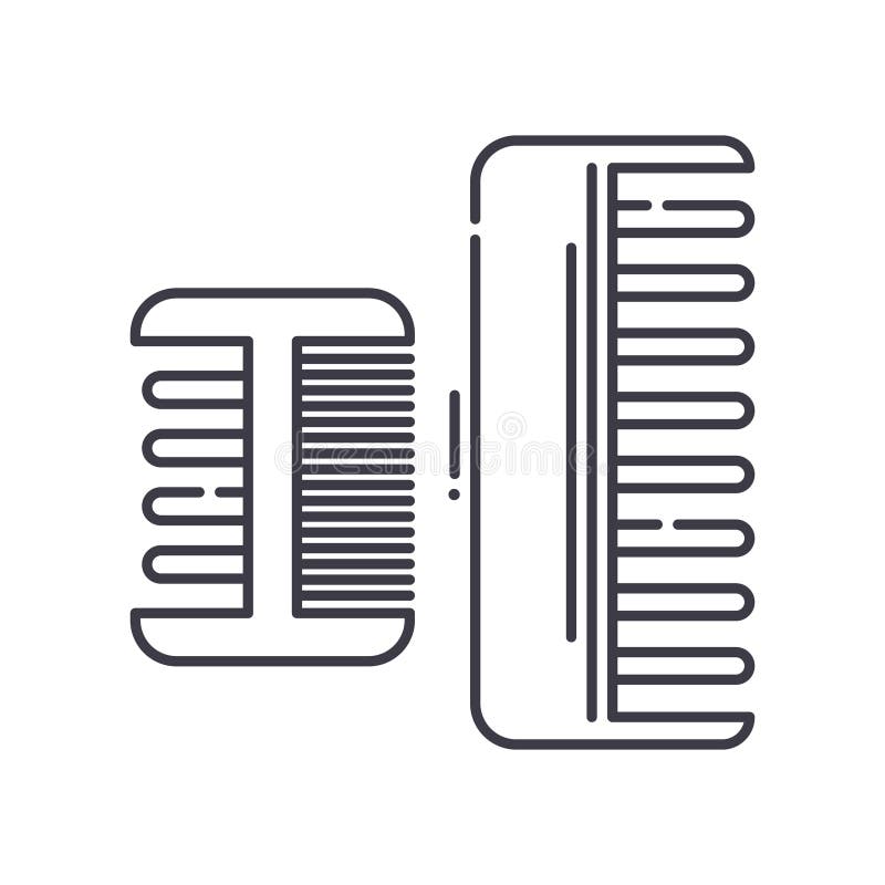 Comb Icon, Linear Isolated Illustration, Thin Line Vector, Web Design ...
