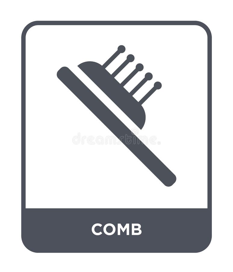 Comb Icon in Trendy Design Style. Comb Icon Isolated on White ...
