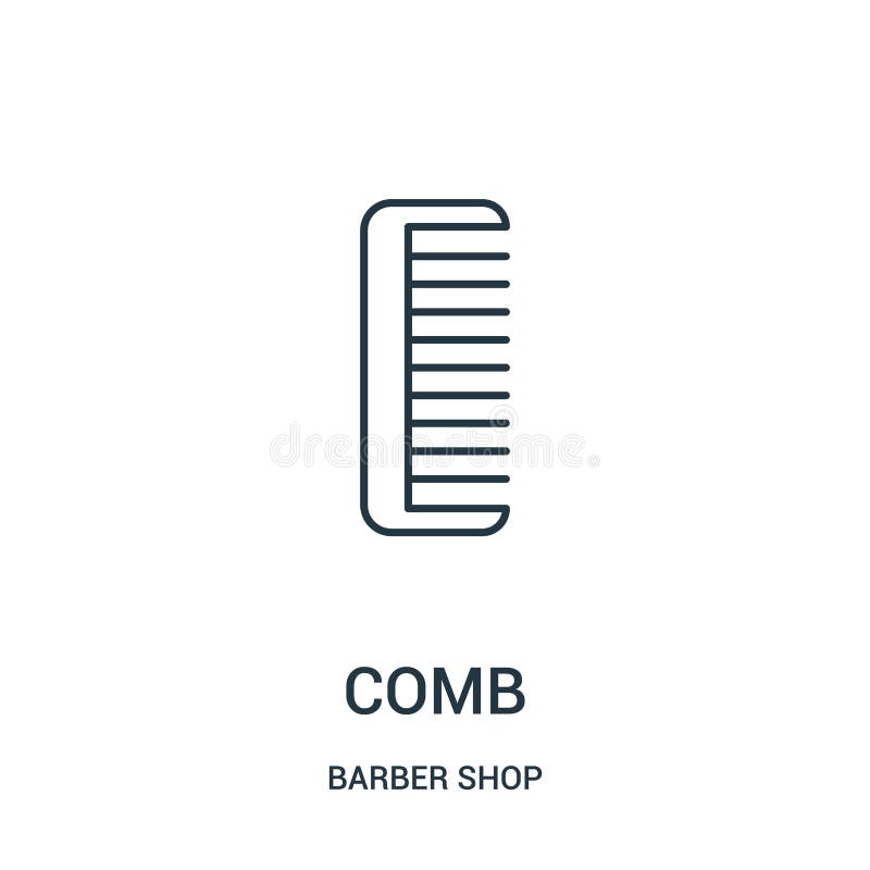 Comb Icon Vector from Barber Shop Collection. Thin Line Comb Outline ...