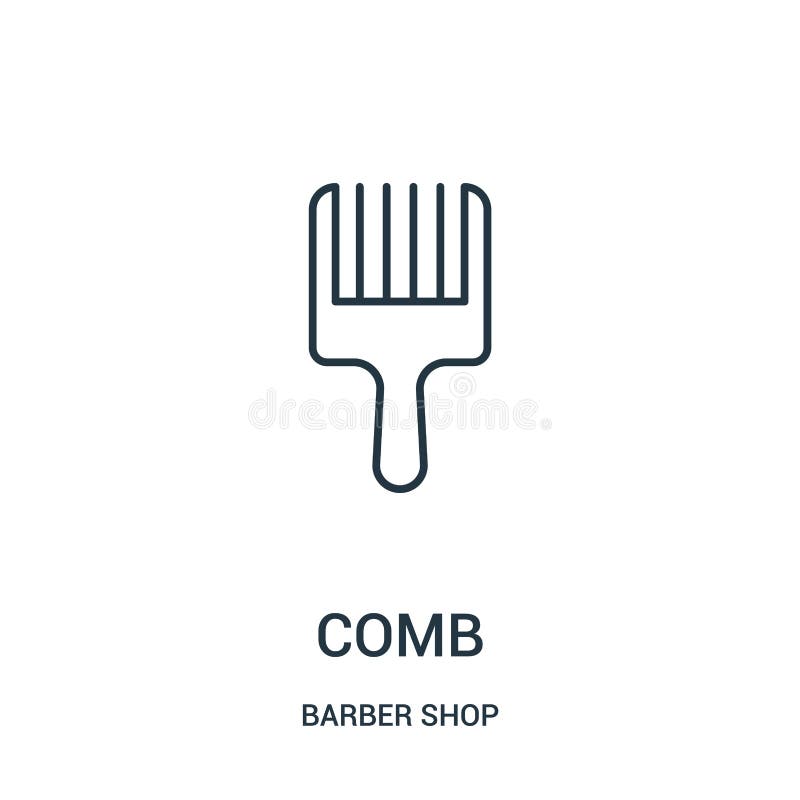 Comb Icon Vector from Barber Shop Collection. Thin Line Comb Outline ...