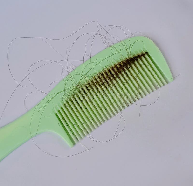 Comb with Loose Hair Over White Background Stock Photo - Image of hair ...