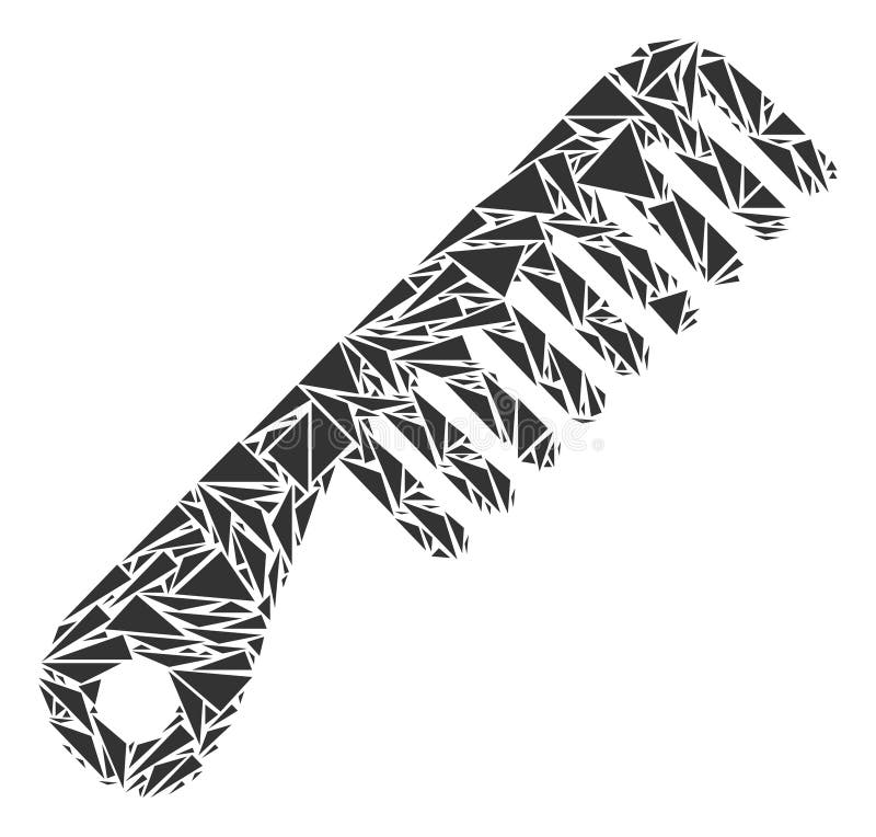 Comb Collage of Triangles stock vector. Illustration of figure - 119923716