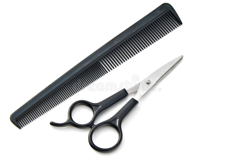 Comb And Scissors Royalty Free Stock Image - Image: 18276386