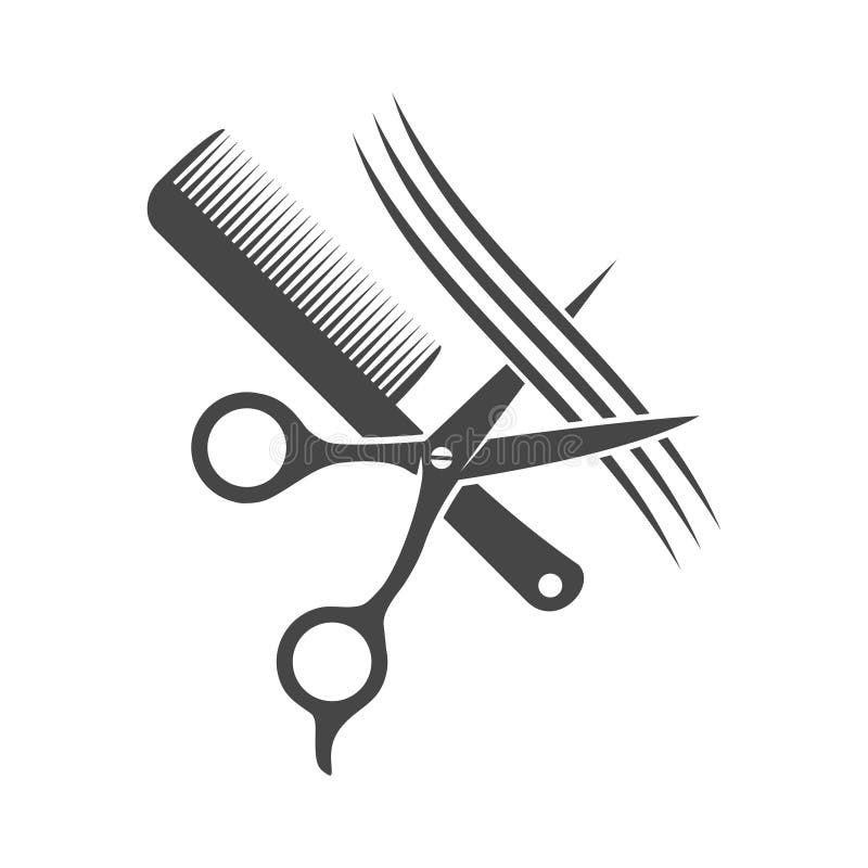Comb and scissors icon stock vector. Illustration of living - 169570198