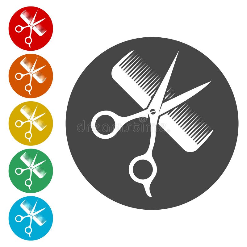 Comb and scissors icon stock vector. Illustration of health - 181949511 Comb and scissors icon stock vector. Illustration of health - 181949511