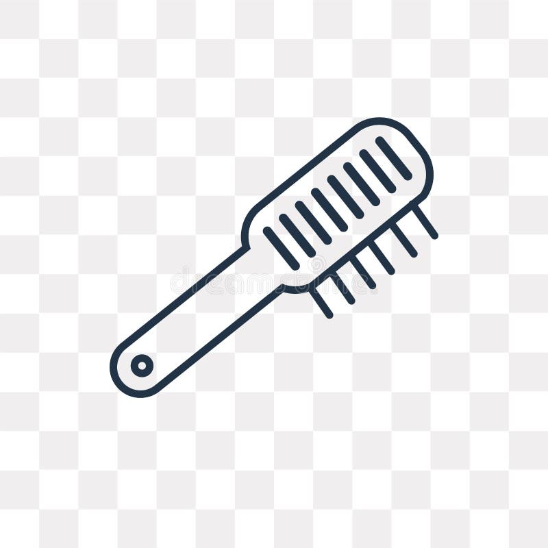 Comb Vector Icon Isolated on Transparent Background, Linear Comb Stock ...