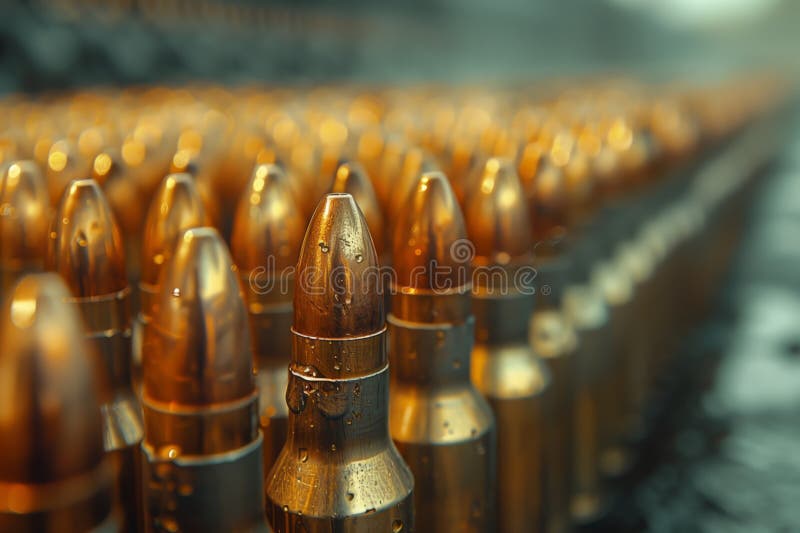 Combat Ammunition for Weapons in a Factory Stock Illustration ...