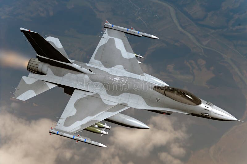 Combat Aviation in Action - a Modern Fourth-generation Fighter Jet ...