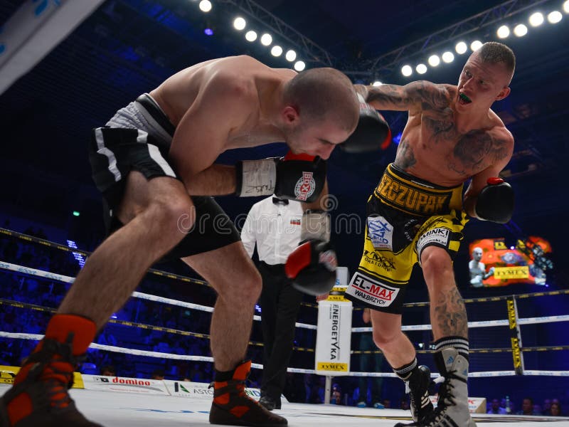 Combat De Boxe Professionnelle Photographie éditorial - Image du michal ...