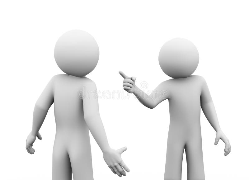 3d Personnes Dispute Combat Illustration Stock - Illustration du humain ...