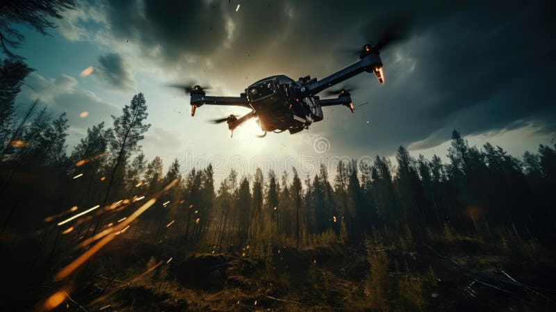 Combat FPV drone stock illustration. Illustration of vehicle - 292939340