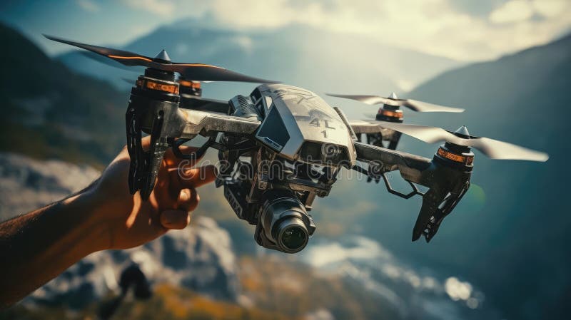 Combat FPV drone stock image. Image of battery, helicopter - 293262273