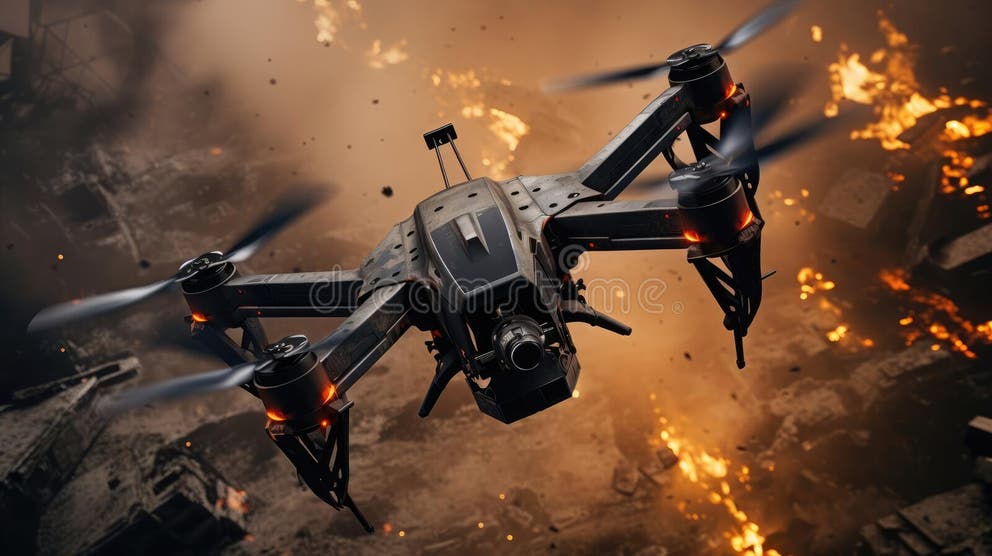 Combat FPV drone stock image. Image of warhead, model - 293263643