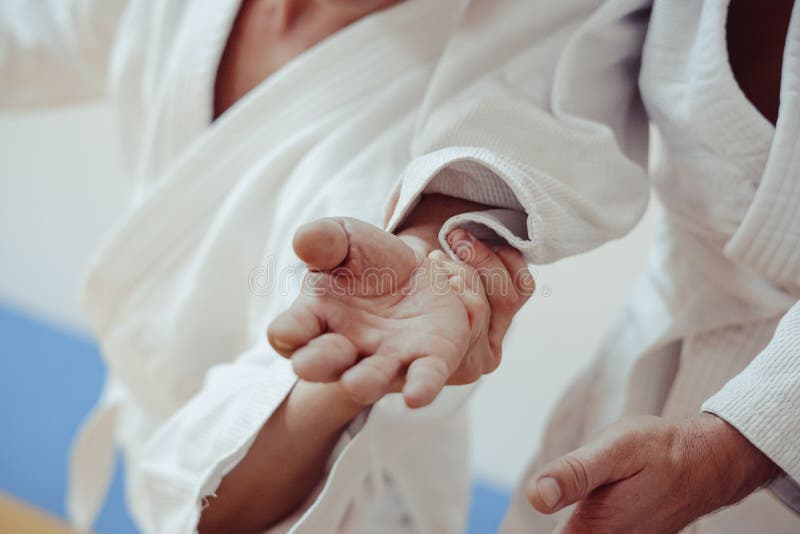 Combat grip close-up stock image. Image of adult, kata - 106388299