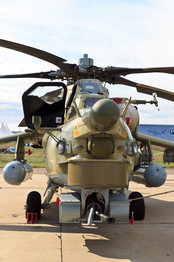 Combat helicopter Mi-28N editorial photo. Image of exhibition - 20798791