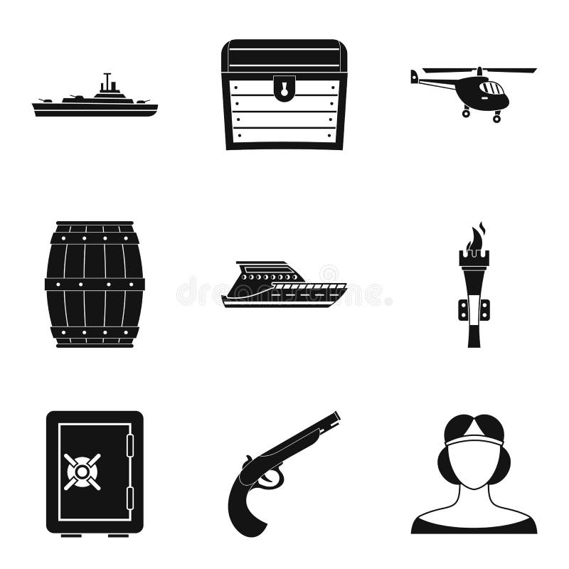 Combat Icons Set. Collection of Dangerous, Order, Aircraft and Other ...