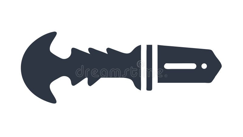 Combat Knife, Tactical Blade, Flat Design, Vector Design Generative AI ...